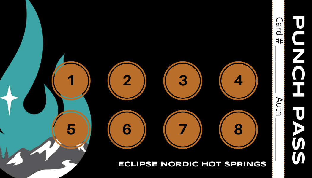 Punch Pass (8 Visits) - Eclipse Nordic Hot Springs Reservations