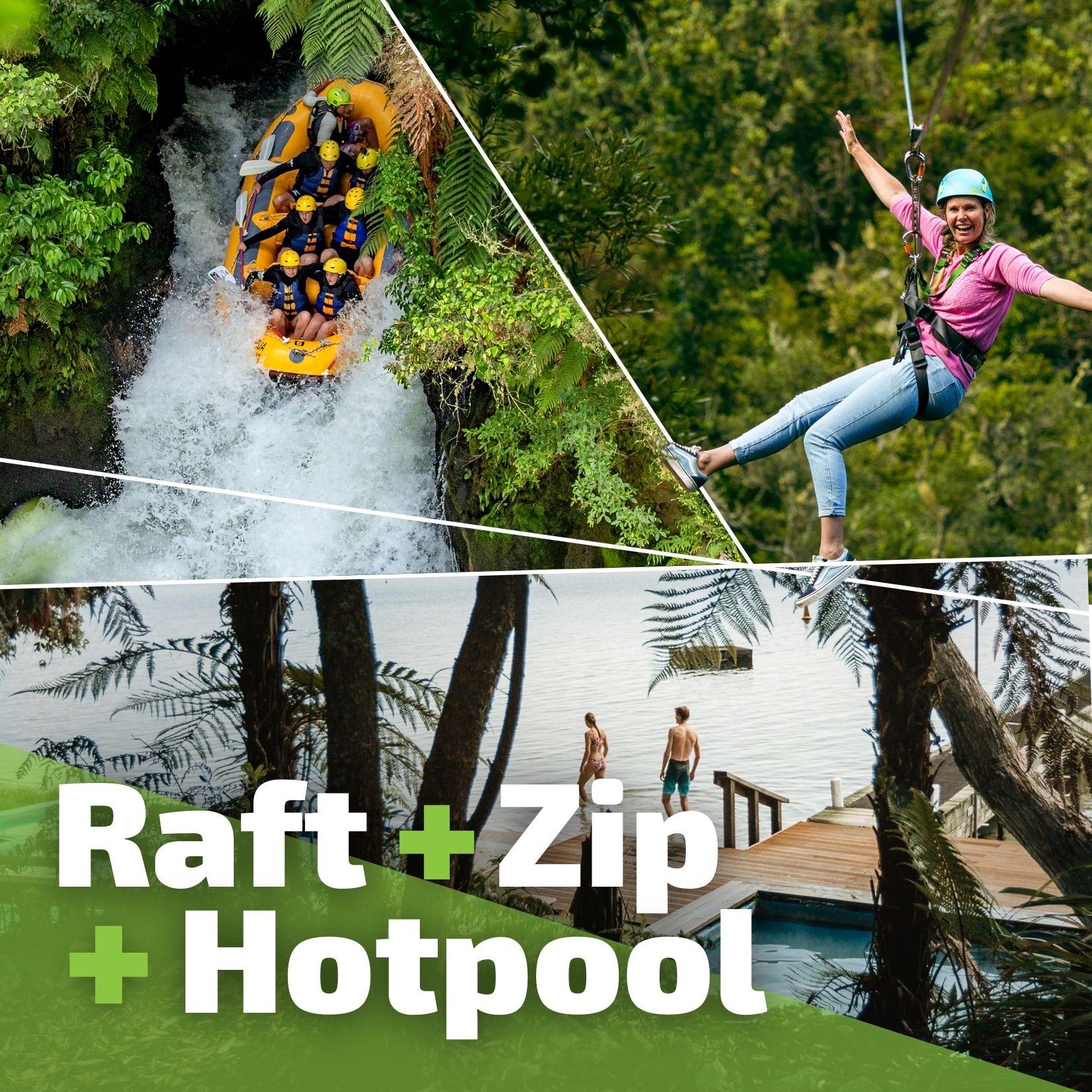 Ōkere Zip + Raft + Hotpool - Rotorua Rafting Reservations