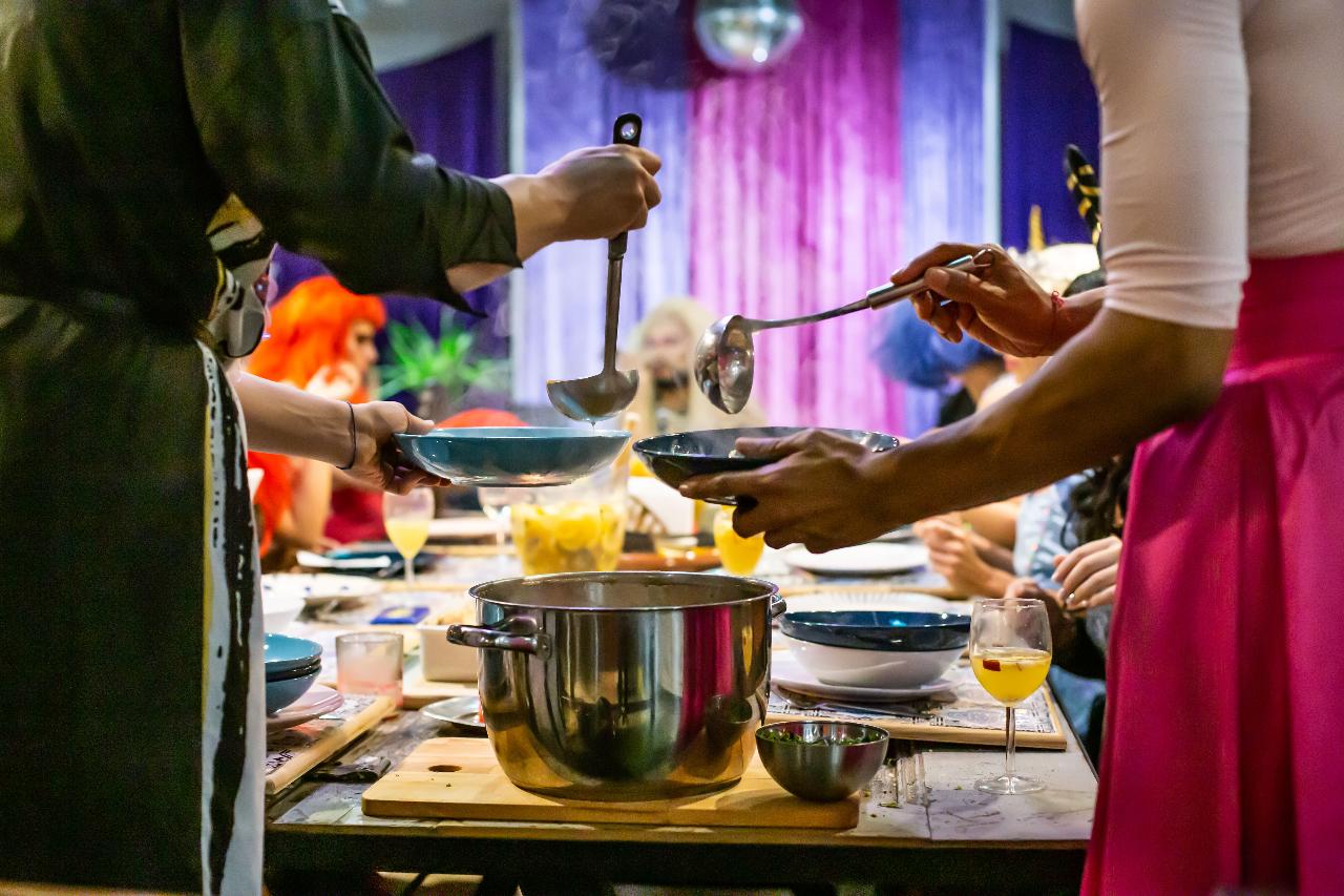 Drag Queens Cooking Class Makeup Transformation Live Show Party