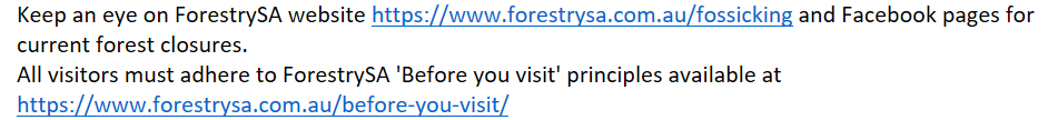 Fossicking Permit - Annual - ForestrySA Reservations