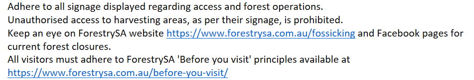 Fossicking Permit - Annual - ForestrySA Reservations