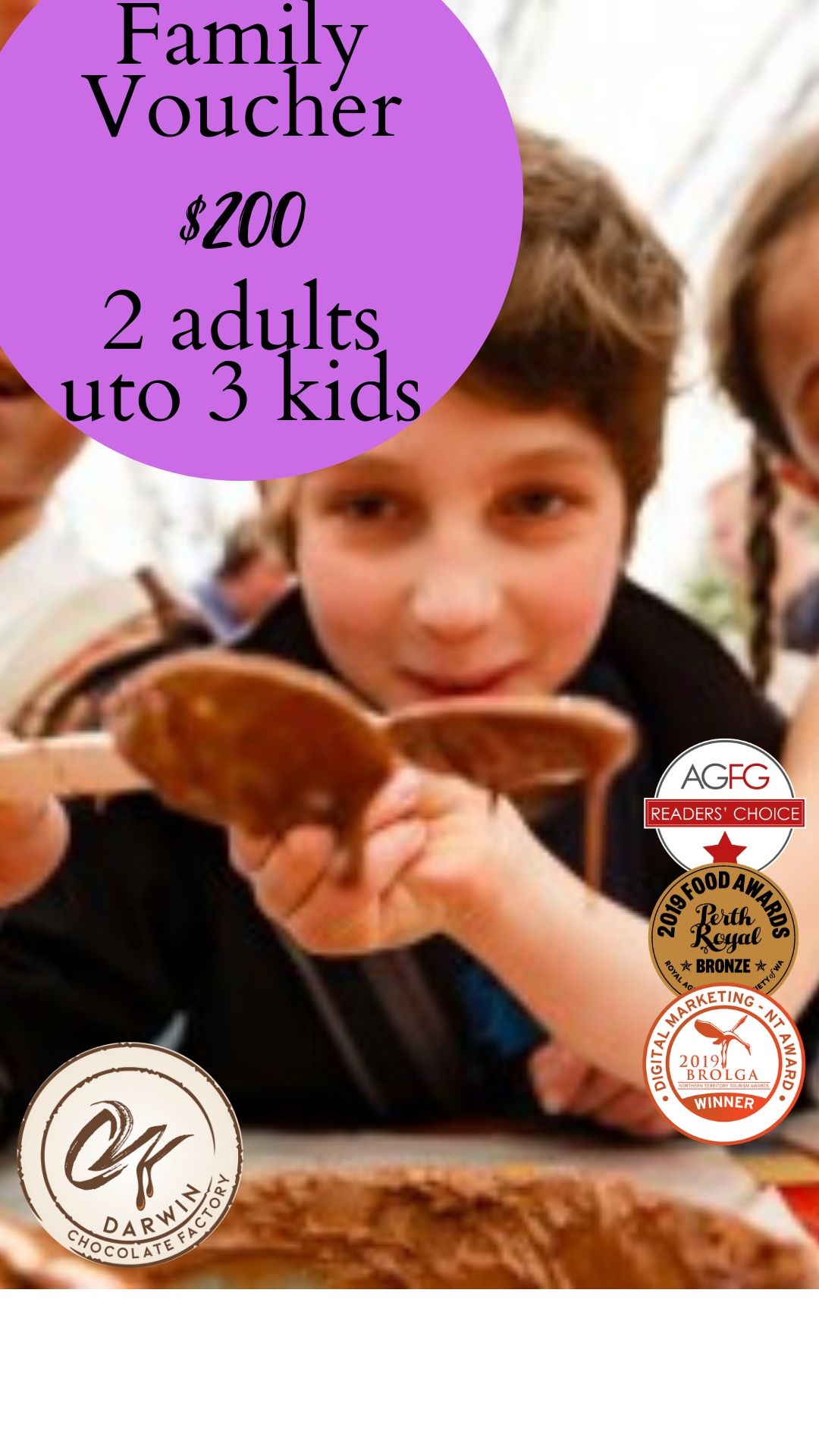 Family Chocoholic Tour For 2 Adults And Up To 3 Kids Voucher Darwin family-chocoholic-tour-for-2-adults-and-up-to-3-kids-voucher-darwin