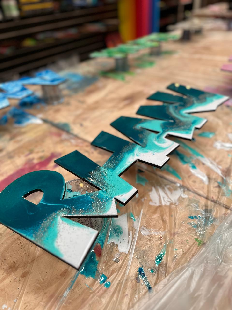 Personalised Resin Names Party - Turers - Australia