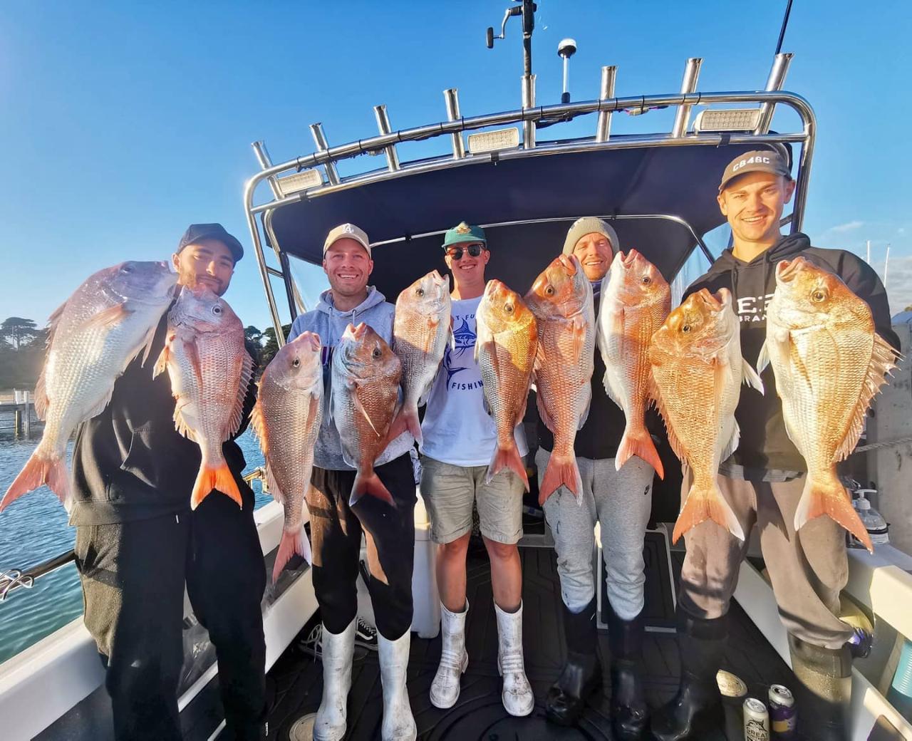 Snapper ‘book the boat' NoosaCat - Cassar Fishing Charters Reservations