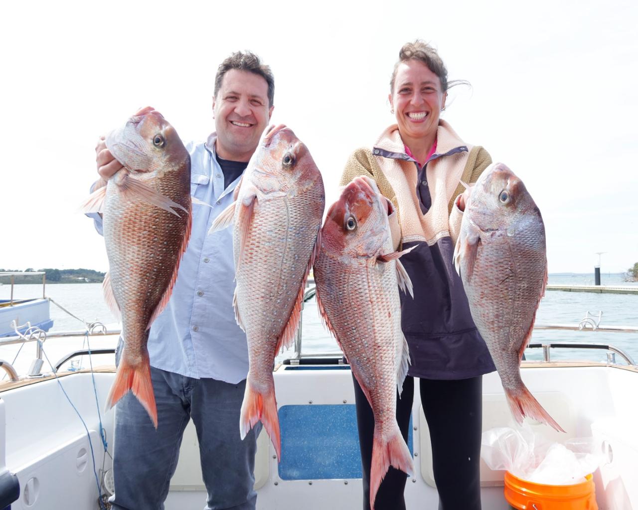 Snapper ‘book the boat' NoosaCat - Cassar Fishing Charters Reservations