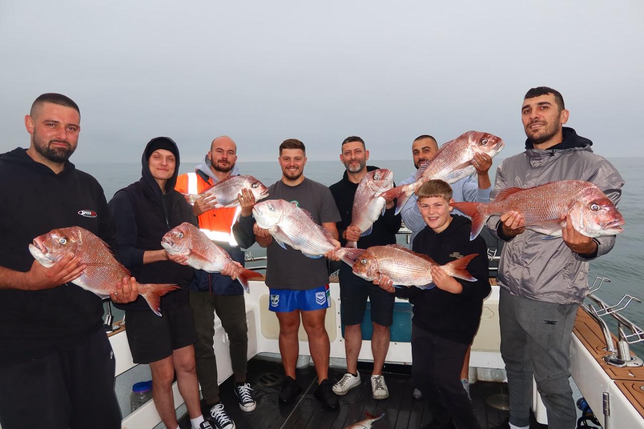 Snapper ‘book the boat' NoosaCat - Cassar Fishing Charters Reservations