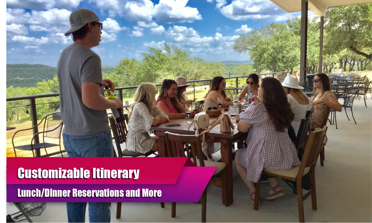 Austin Full Day Private Wine Tasting Tour SAT- Limo Bus - ATX Tours ...