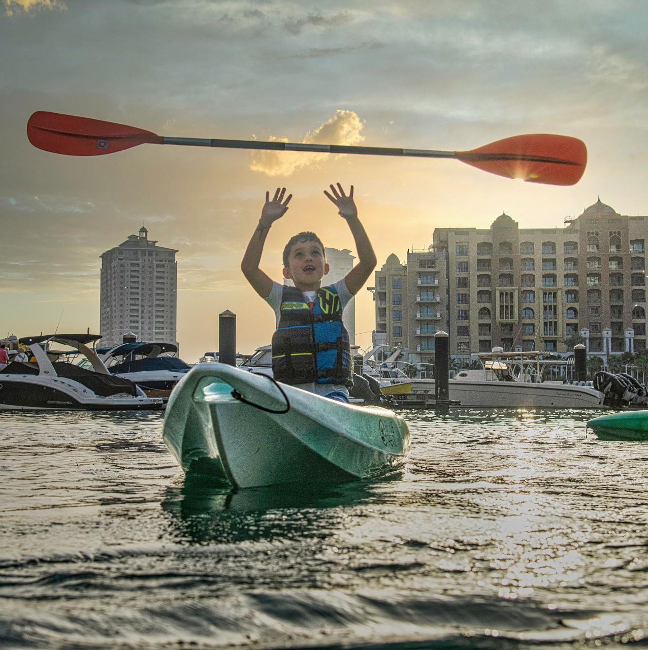 Sunset SUP & Kayak The Pearl-Qatar - BLUE PEARL WATERSPORTS TOURISM ...