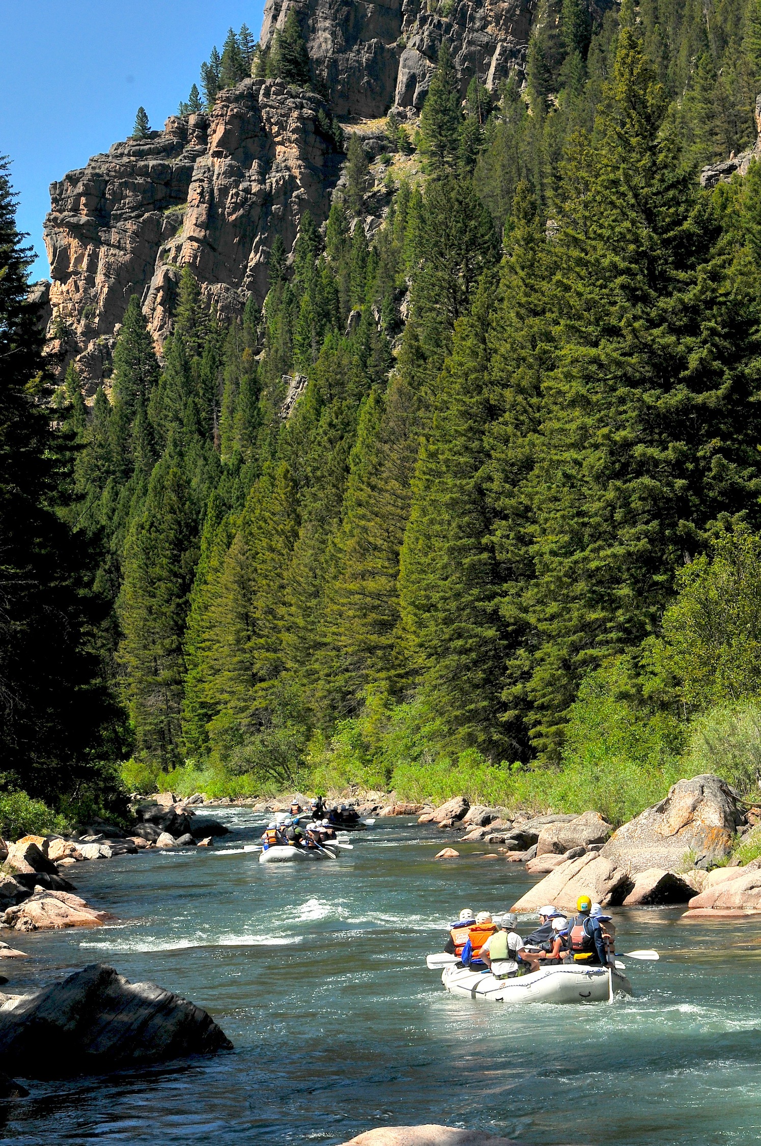 Scenic Float near Yellowstone on the Gallatin River in Big Sky, Montana