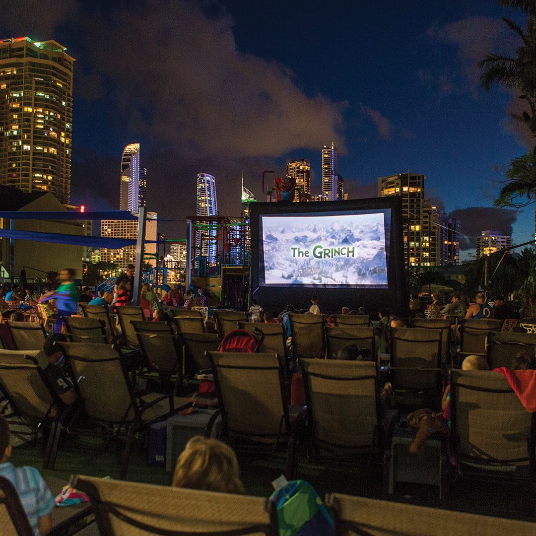Outdoor Movie Night - Location: Pool Area - (BNR) - Paradise Resort ...