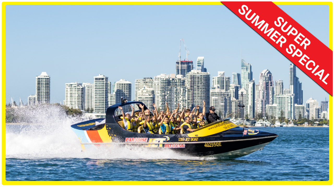 Jet Boat Gold Coast Waterways with Paradise Jet Boating