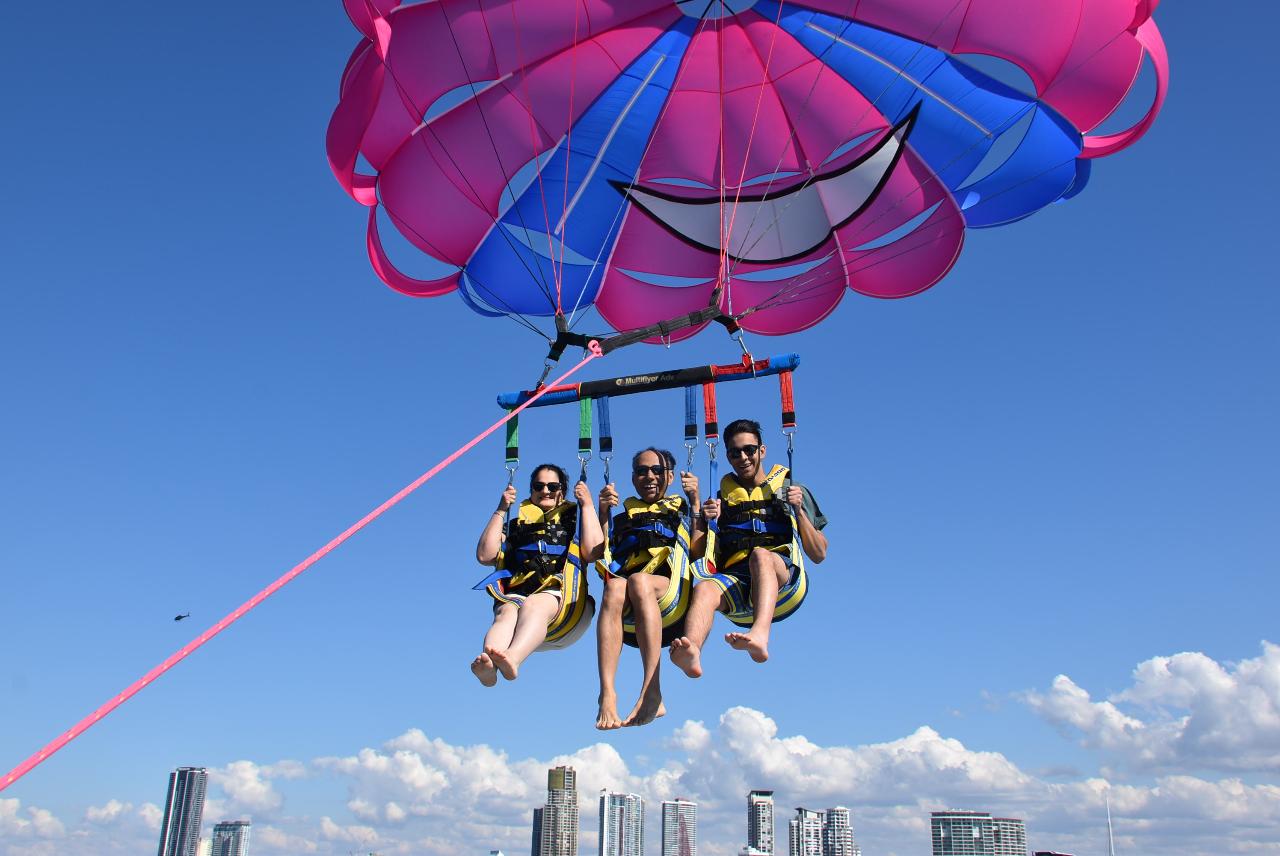 Gold Coast Parasail - Triple - GC Jet Boat & Parasail Reservations